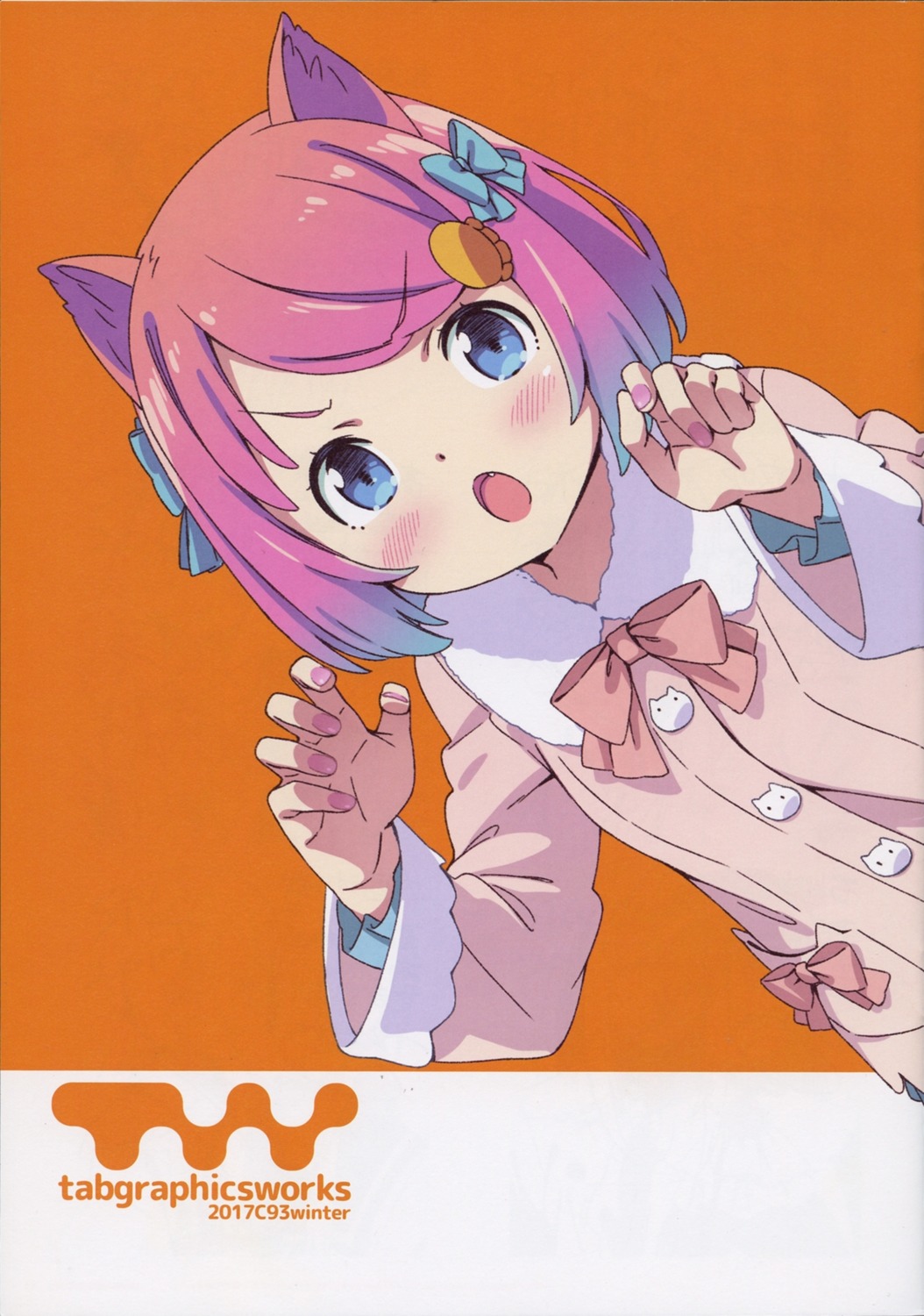 tabgraphics kanzaki hiro animal ears nekomimi pajama stitchme | #534209 | yande.re